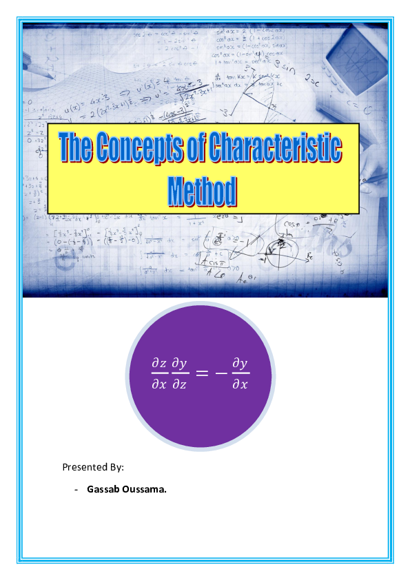 (PDF) characteristic method to solve PDE equations