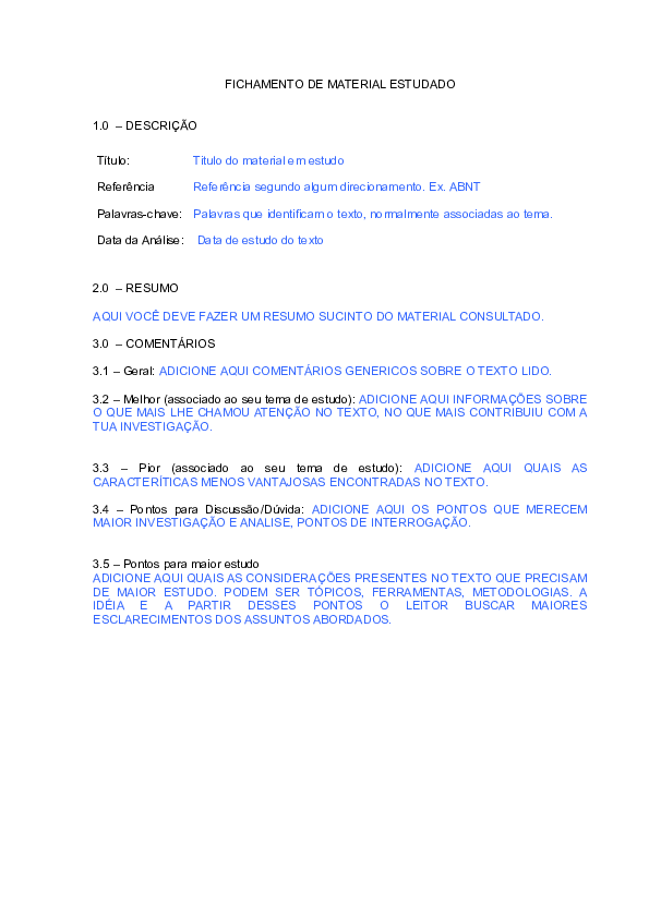 (DOC) Fichamento modelo
