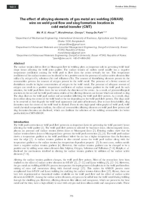 (PDF) The effect of alloying elements of gas metal arc welding (GMAW ...