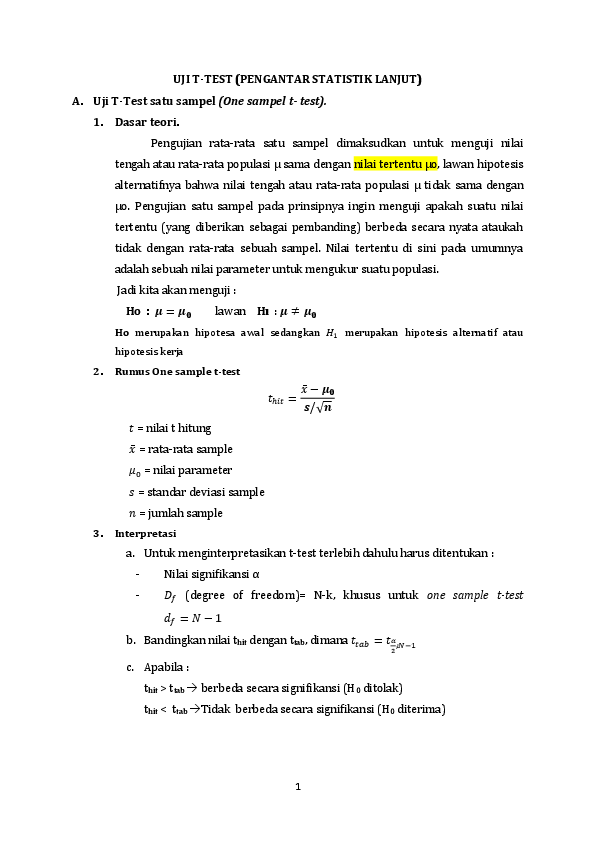 (PDF) E learning uji beda rata rata