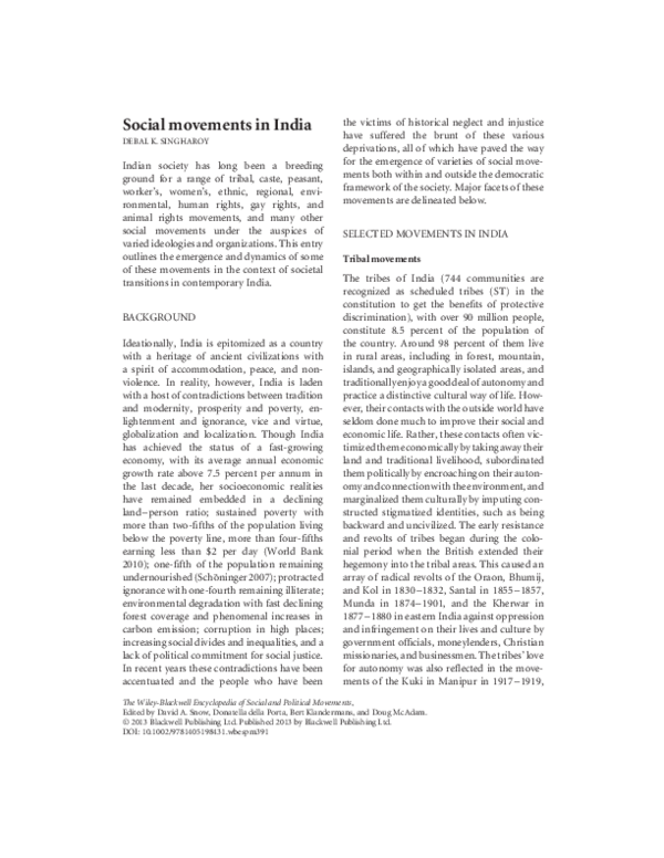 (PDF) Social movements in India