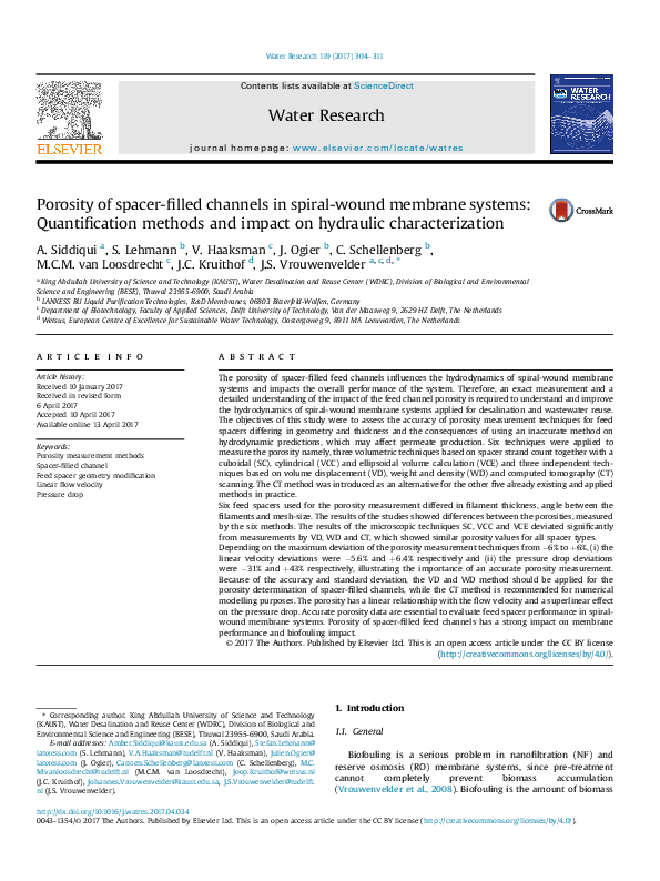 (PDF) Porosity of spacer-filled channels in spiral-wound membrane ...
