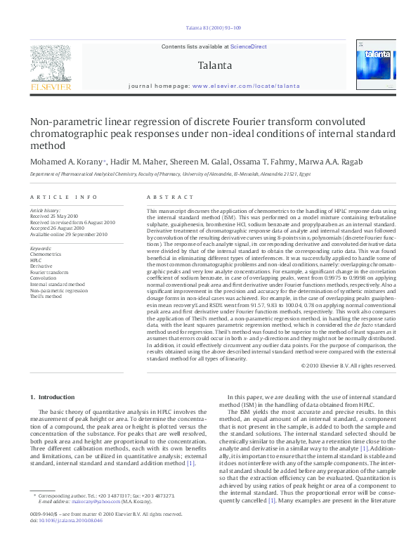 Pdf Non Parametric Linear Regression Of Discrete Fourier Transform