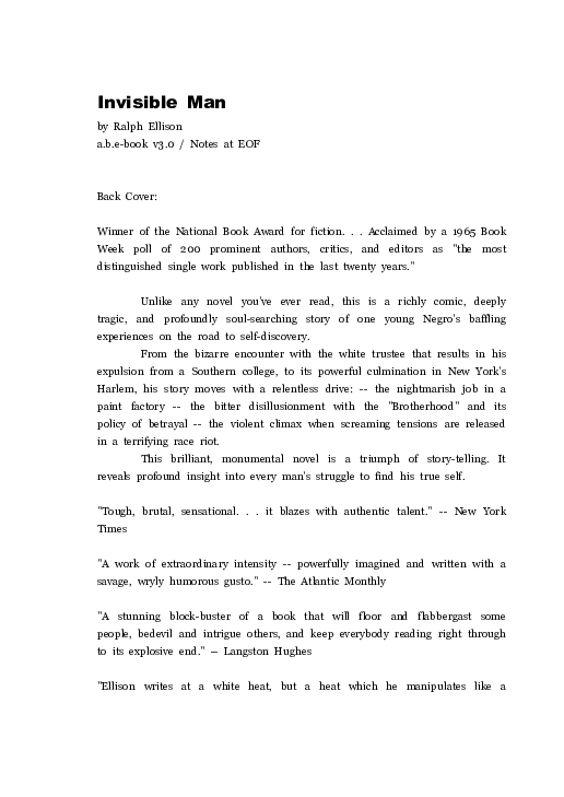 (PDF) Invisible Man