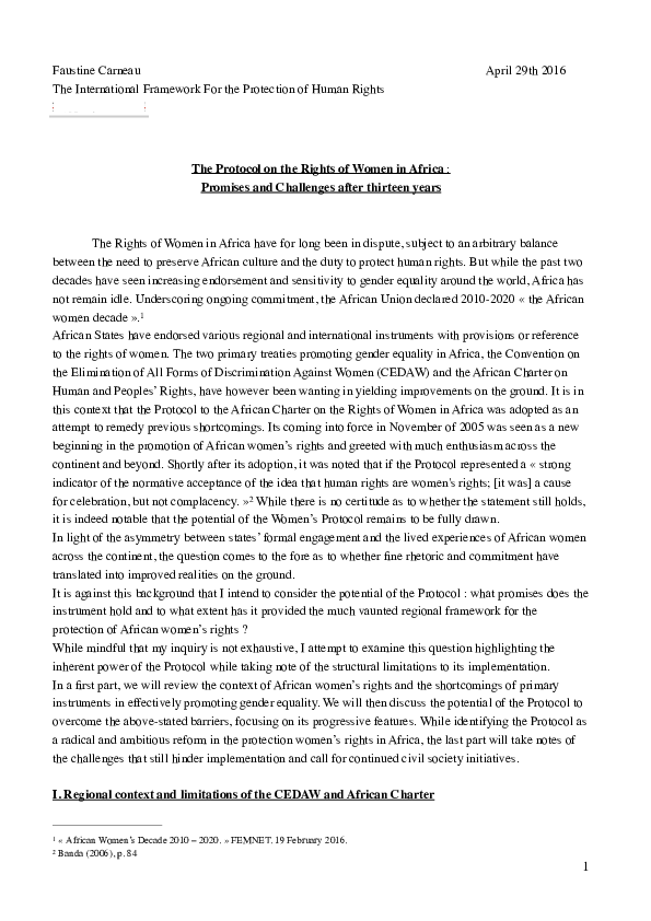 (PDF) Maputo Protocol