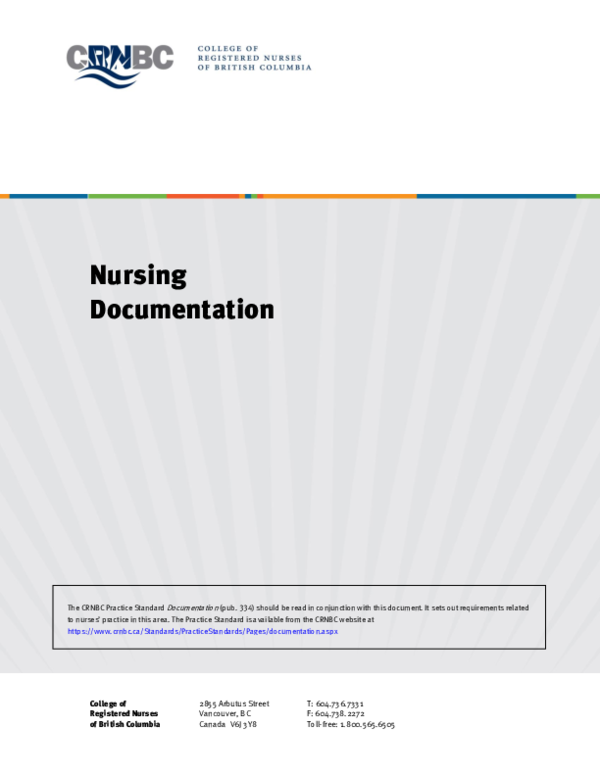(PDF) Nursing Documentation