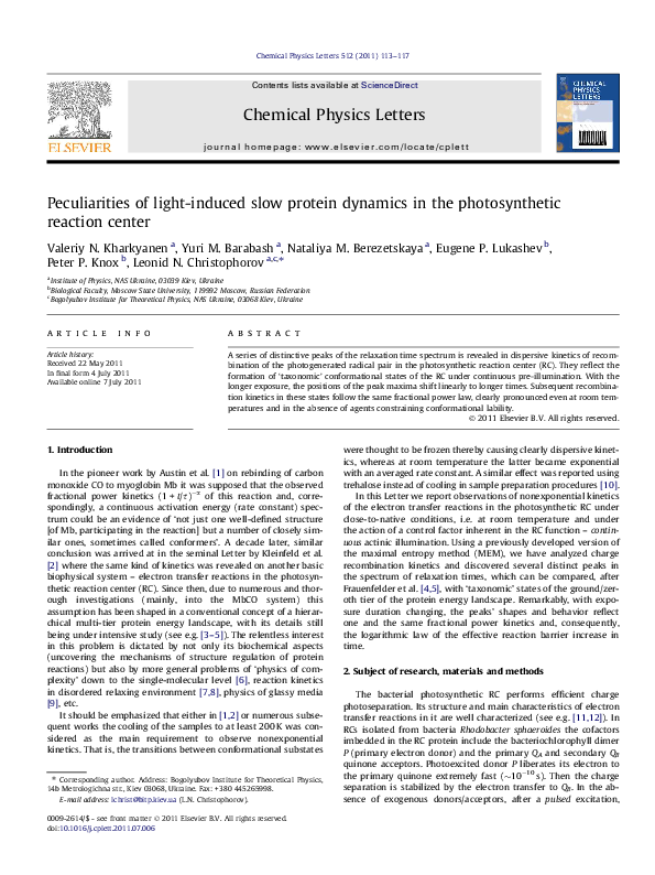 Peculiarities of light-induced slow protein dynamics in the ...