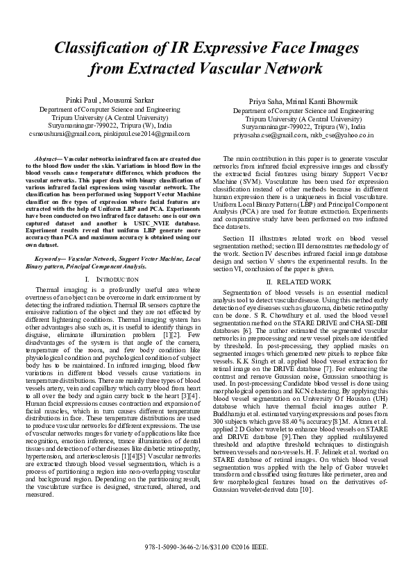 (PDF) Classification of IR Expressive Face Images from Extracted ...