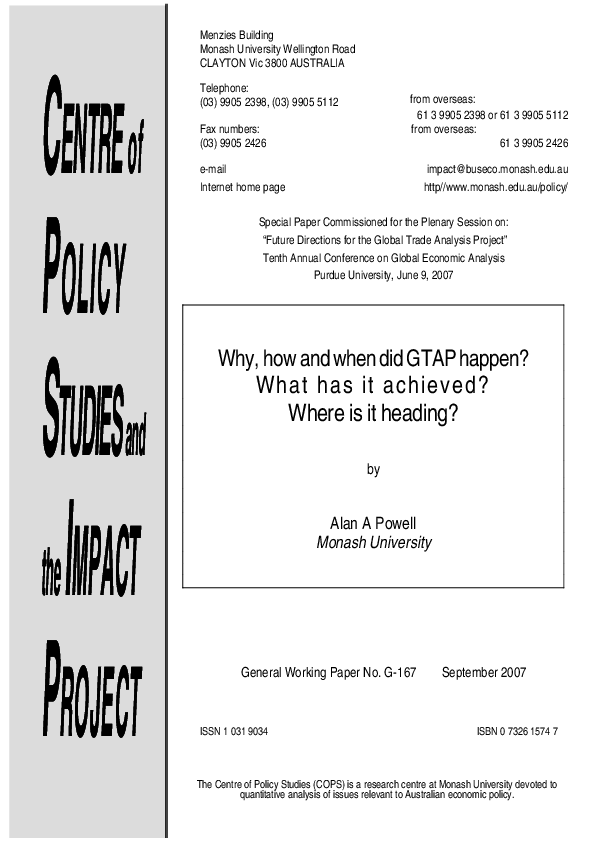 (PDF) Why, how and when did GTAP happen? What has it achieved? Where is ...