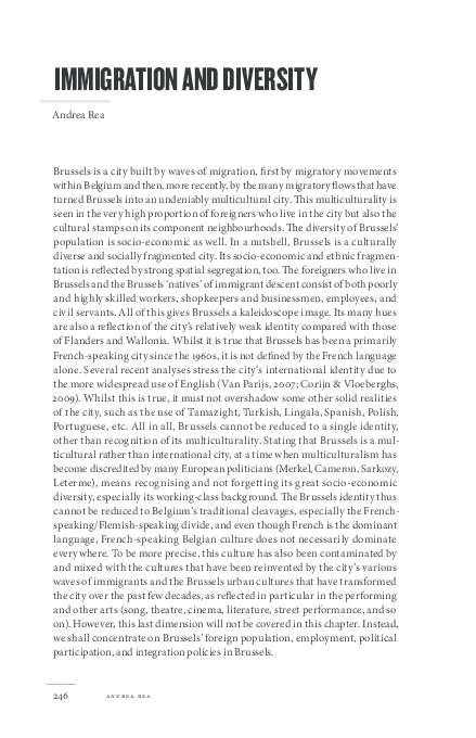 (PDF) immigration and diversity