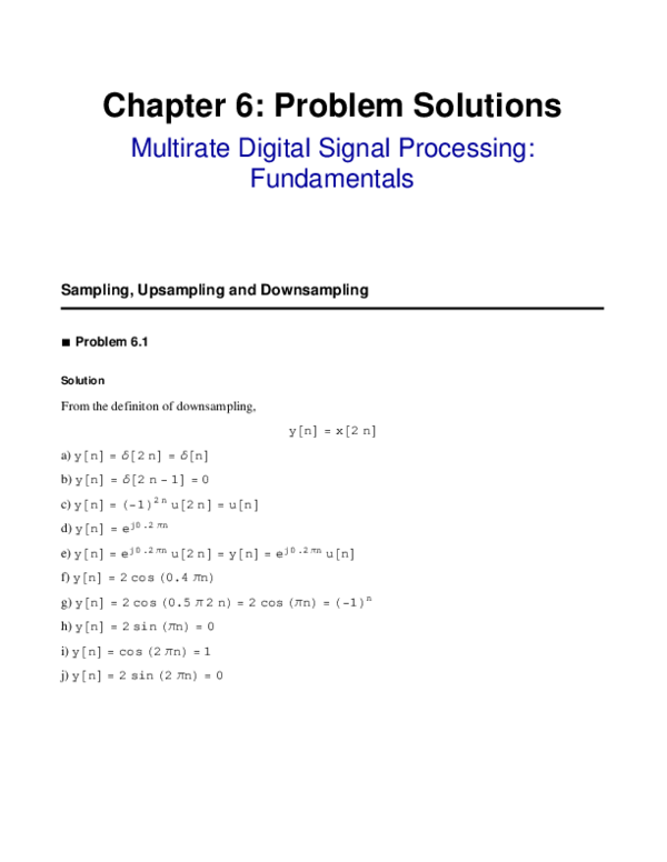(PDF) Chapter 6: Problem Solutions