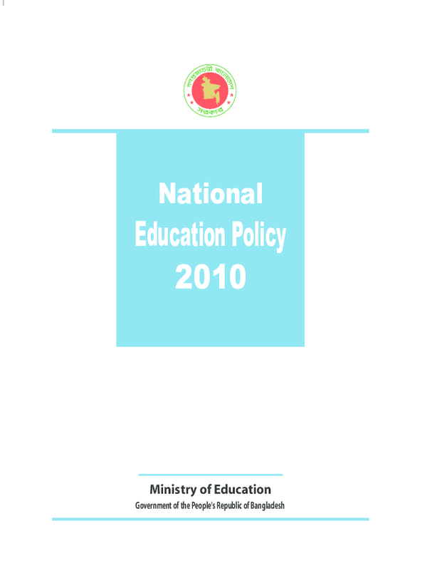 (PDF) Education Policy 2010 Ministry of Education Government of the ...