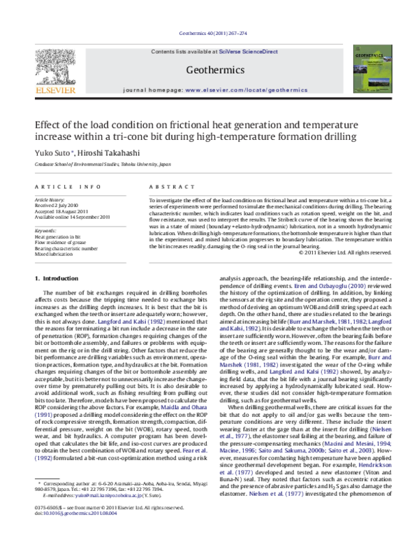 Pdf Effect Of The Load Condition On Frictional Heat Generation And Temperature Increase Within