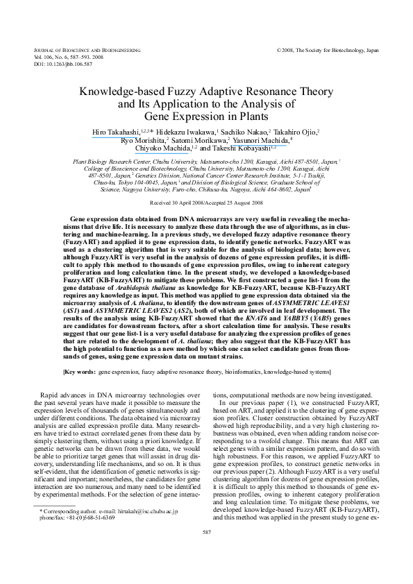 Pdf Knowledge Based Fuzzy Adaptive Resonance Theory And Its Application To The Analysis Of