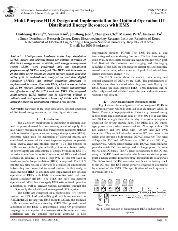 (PDF) Multi-Purpose HILS Design and Implementation for Optimal ...