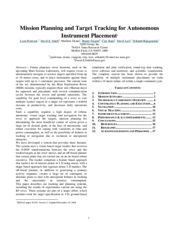 (PDF) Mission planning and target tracking for autonomous instrument ...
