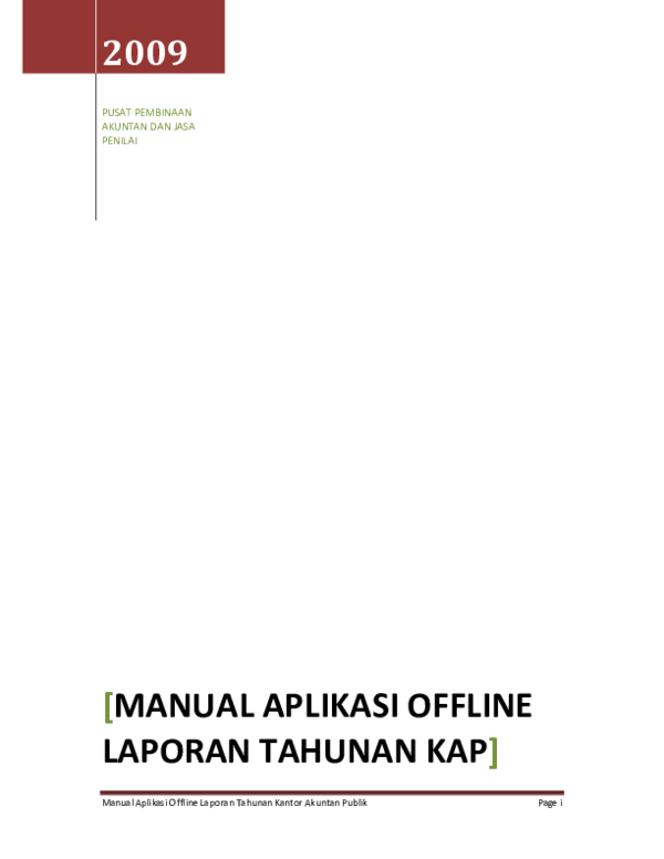 (PDF) Manual Laporan Tahunan KAP