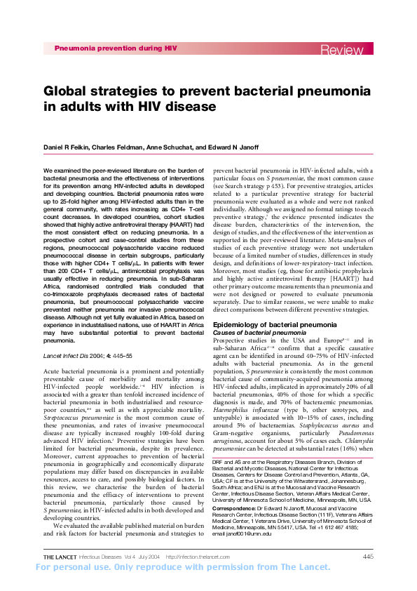 (PDF) Global strategies to prevent bacterial pneumonia in adults with ...