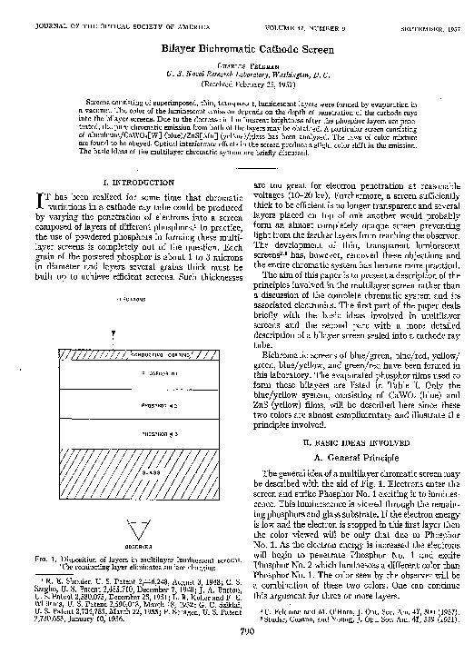 (PDF) Bilayer bichromatic cathode screen