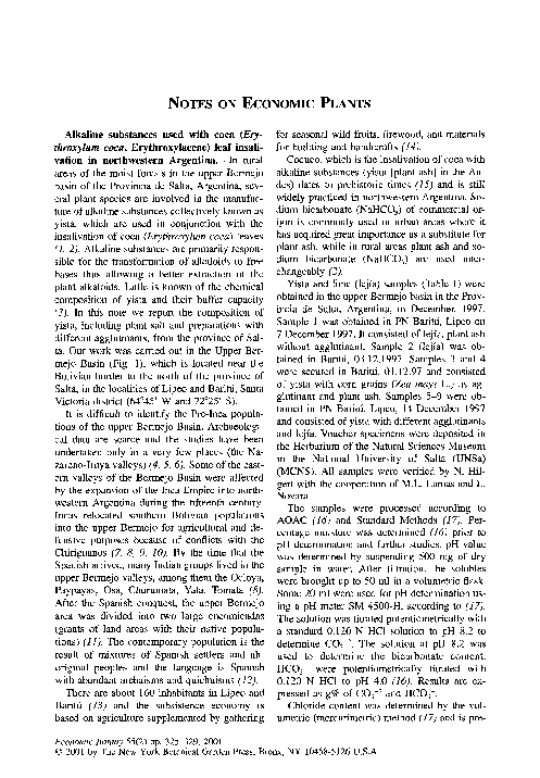 (PDF) Notes on economic plants