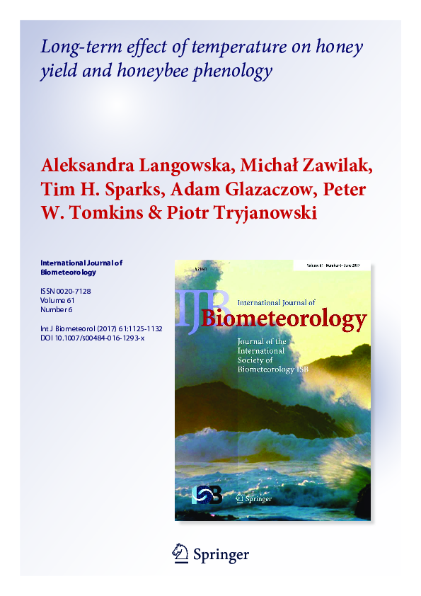 (PDF) Long-term effect of temperature on honey yield and honeybee phenology
