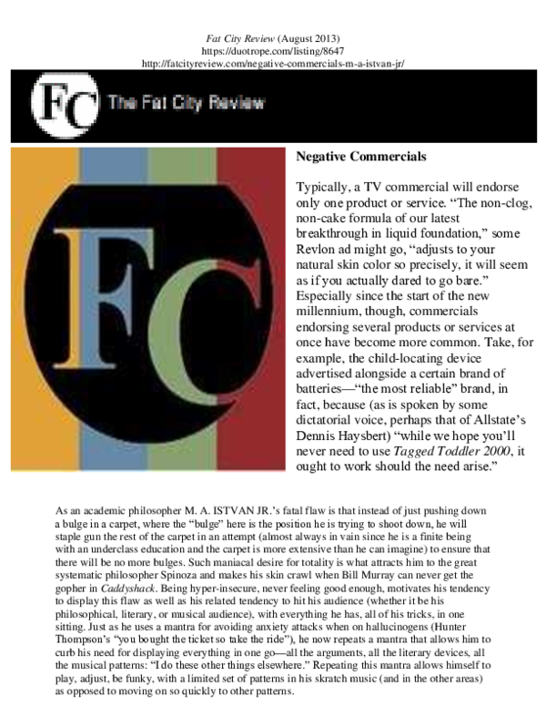 (PDF) Negative Commercials