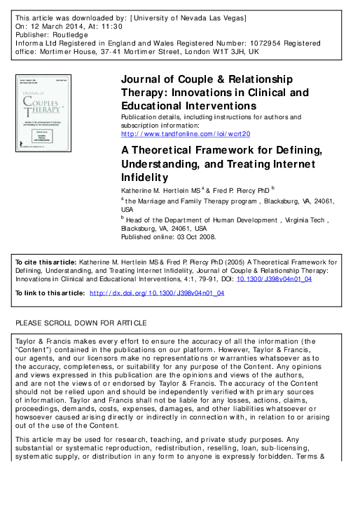 (PDF) Journal of Couple & Relationship Therapy: Innovations in Clinical ... (PDF) Journal of Couple & Relationship Therapy: Innovations in Clinical ...