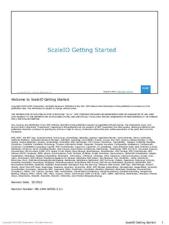 (PDF) ScaleIO Getting Started