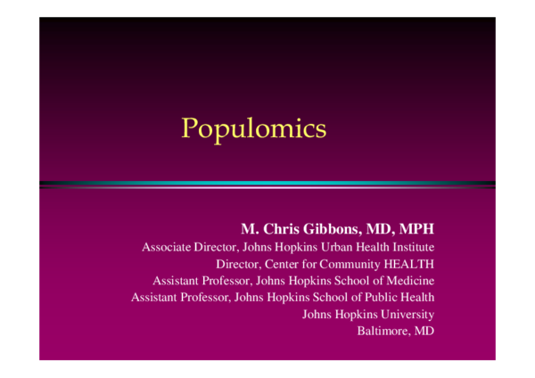 (PDF) Populomics