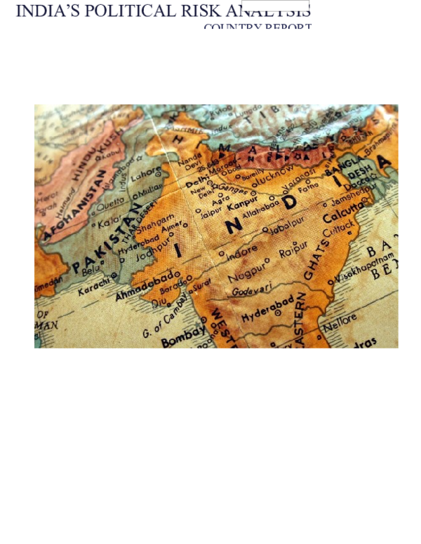 (DOC) India's Political Risk Analysis