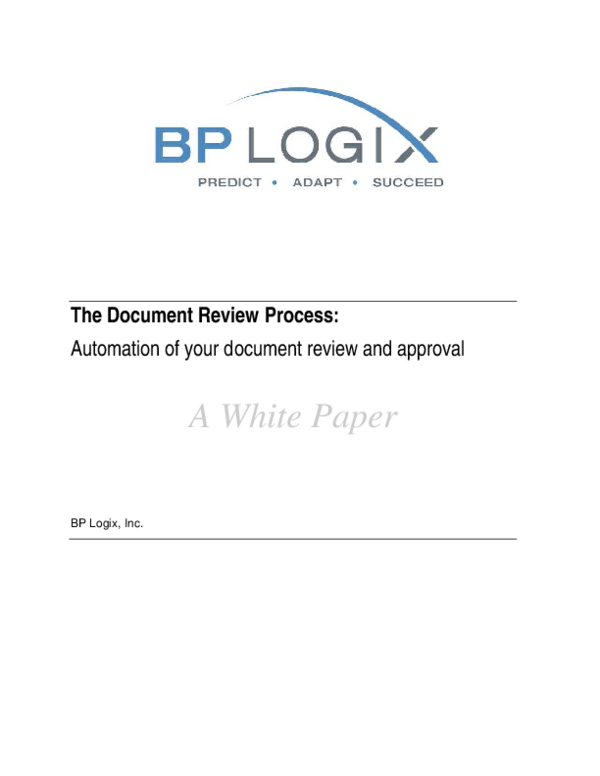 (PDF) The Document Review Process: Automation of your document review ...