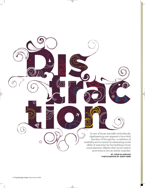 (PDF) Devoted to Distraction (Psychology Today article, March/April 2009)