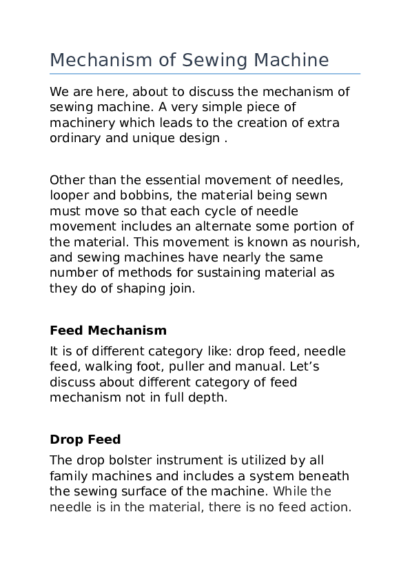 (DOC) Mechanism of Sewing Machine.docx