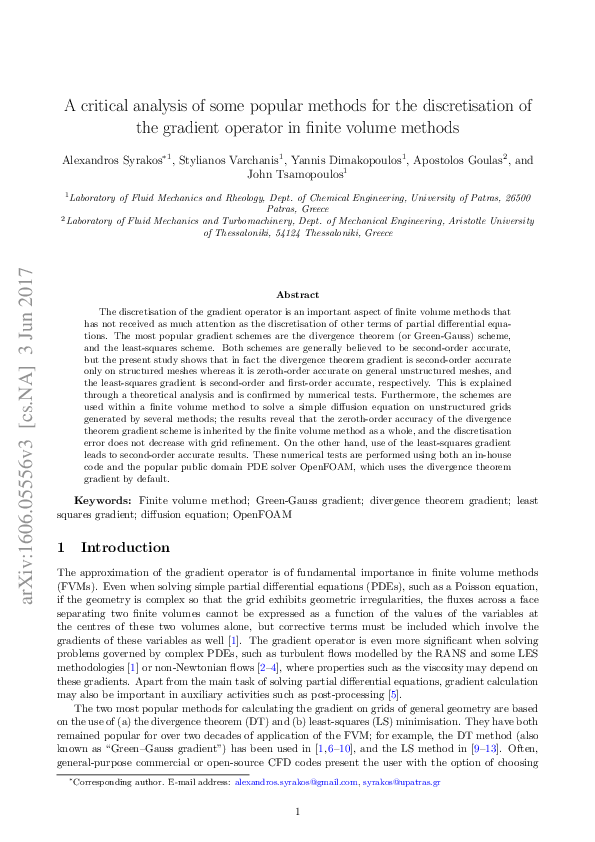 (PDF) A critical analysis of some popular methods for the discretisation of the gradient ...