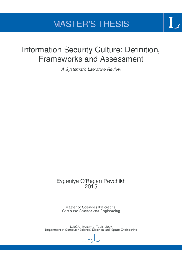 information security culture framework