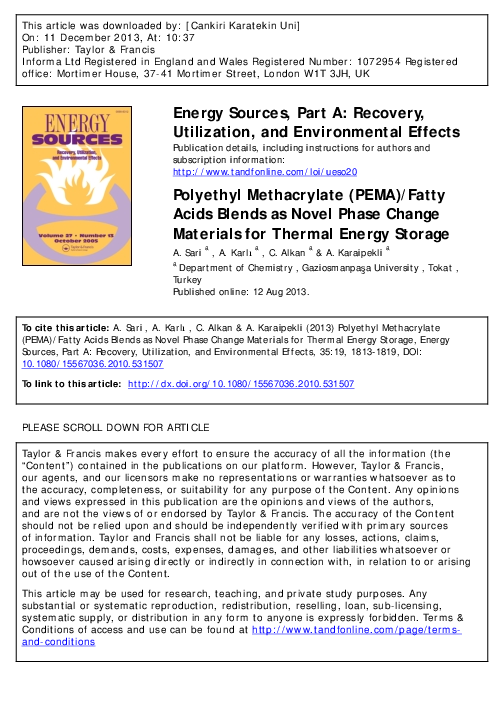 (PDF) Polyethyl Methacrylate (PEMA)/Fatty Acids Blends as Novel Phase ...