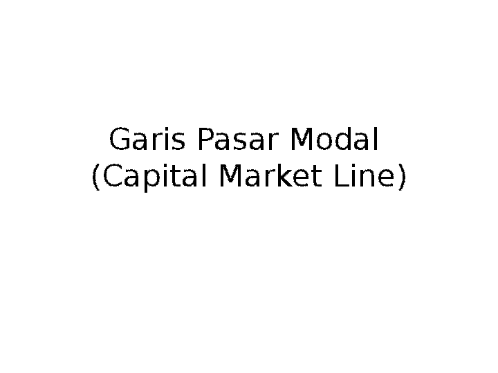 (PPT) Garis Pasar Modal