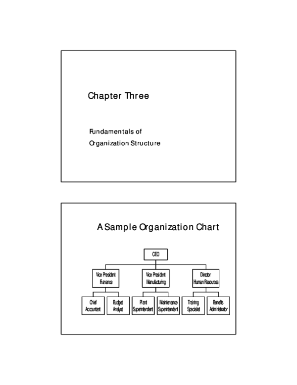 (PDF) Chapter Three Fundamentals of Organization Structure A Sample ...