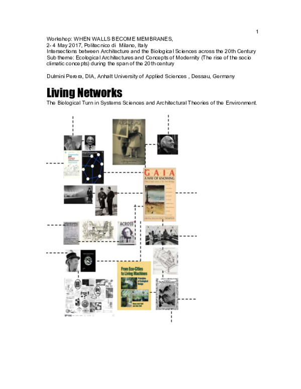 (PDF) Living Networks: The Biological Turn in Systems Sciences and ...