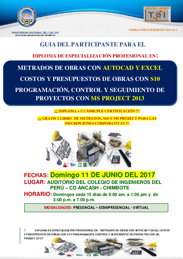 (PDF) GUIA METRADOS S10 Y MS PROJECT 2013