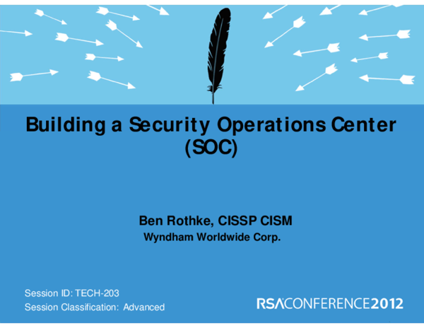 (PDF) Building a Security Operations Center (SOC