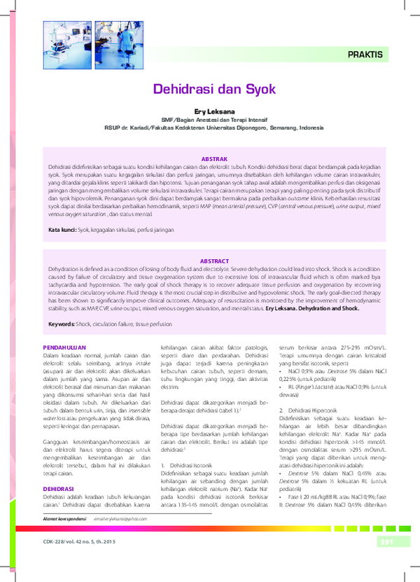 (PDF) Dehidrasi dan Syok