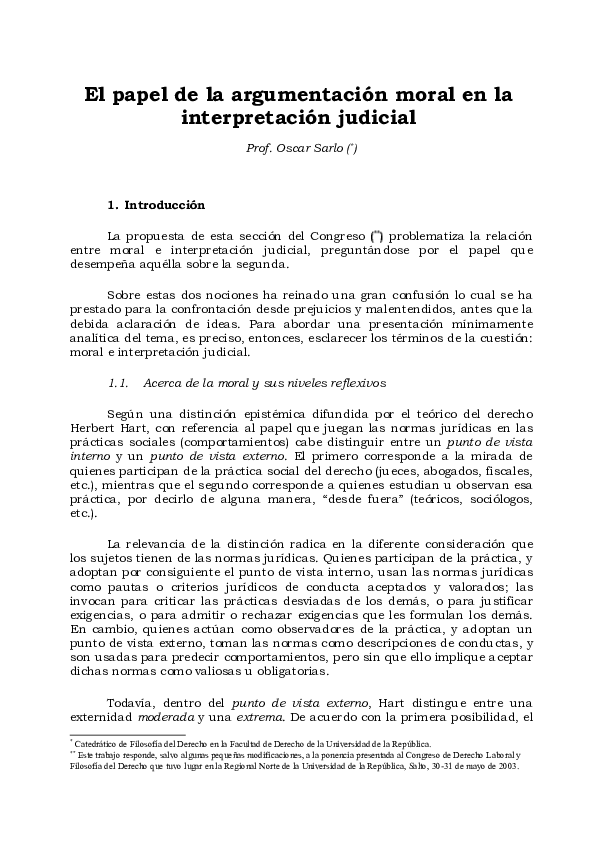 (PDF) El papel de la argumentación moral en la interpretación judicial
