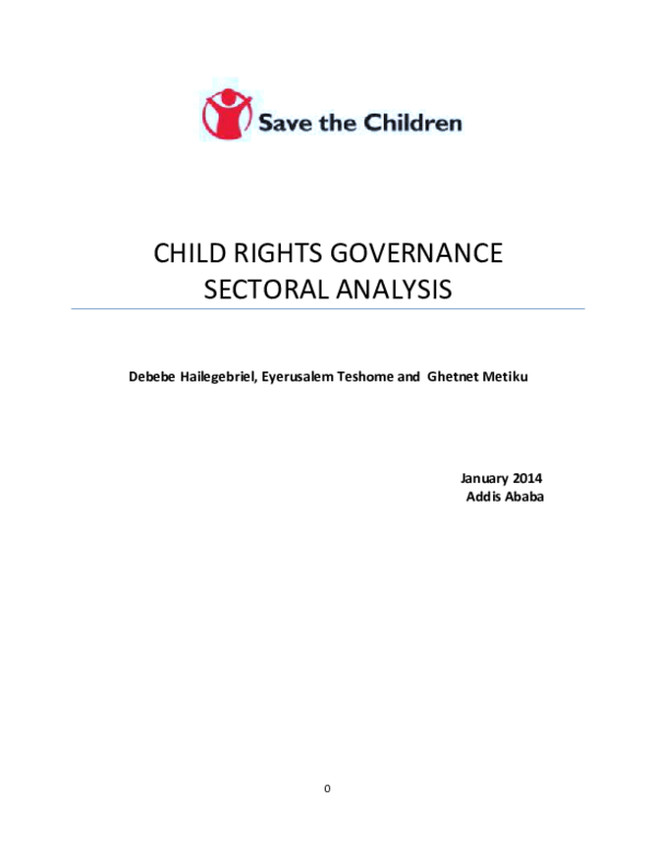 (PDF) CHILD RIGHTS GOVERNANCE ANALYSIS-Ethiopia