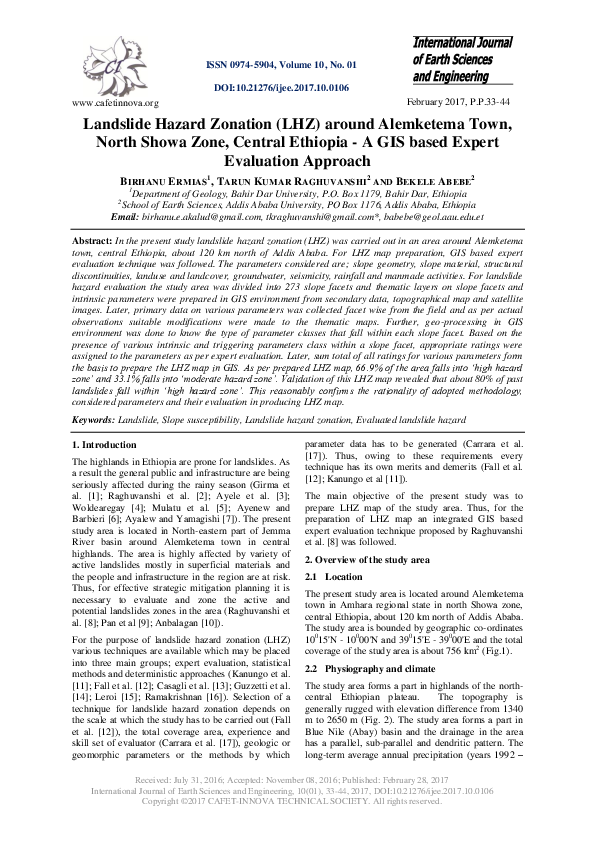 (PDF) Landslide hazard zonation (LHZ) mapping on meso-scale for systematic town planning in ...