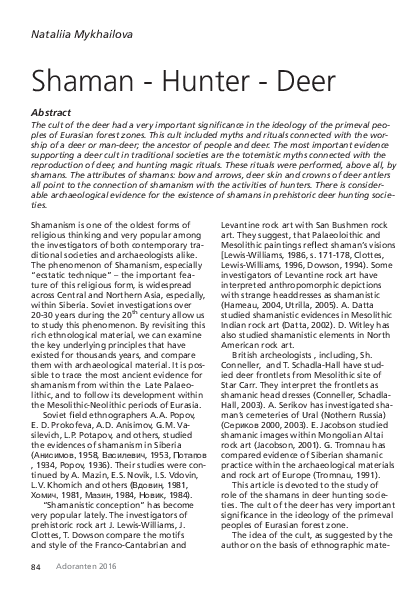 (PDF) Shaman - Hunter - Deer