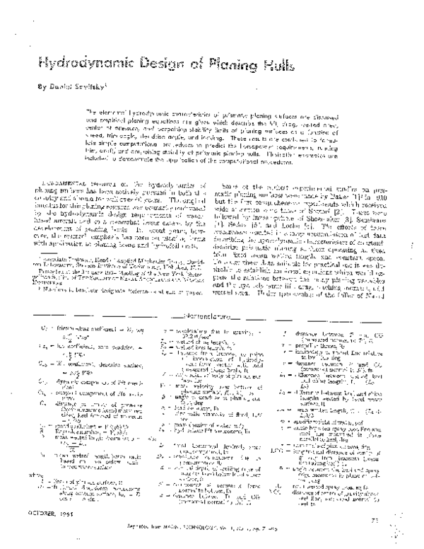 (PDF) Hydrodynamic Design of Planing Hulls
