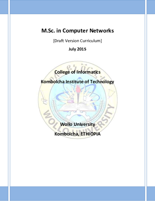 Pdf Wu Msc Computer Networks Draft Version Curriculum