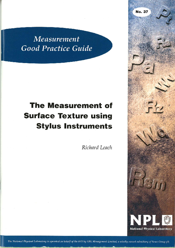 (PDF) The measurement of surface texture using stylus instruments