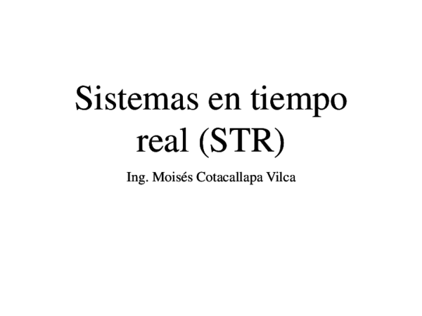 (PDF) Sistemas en tiempo real (STR